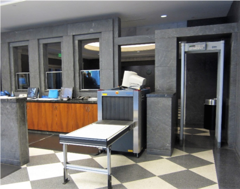 Protecting Courthouse Security Guards in the Lobby Screening Area